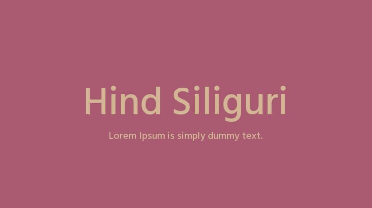 Hind Siliguri Font | Garudeya.com